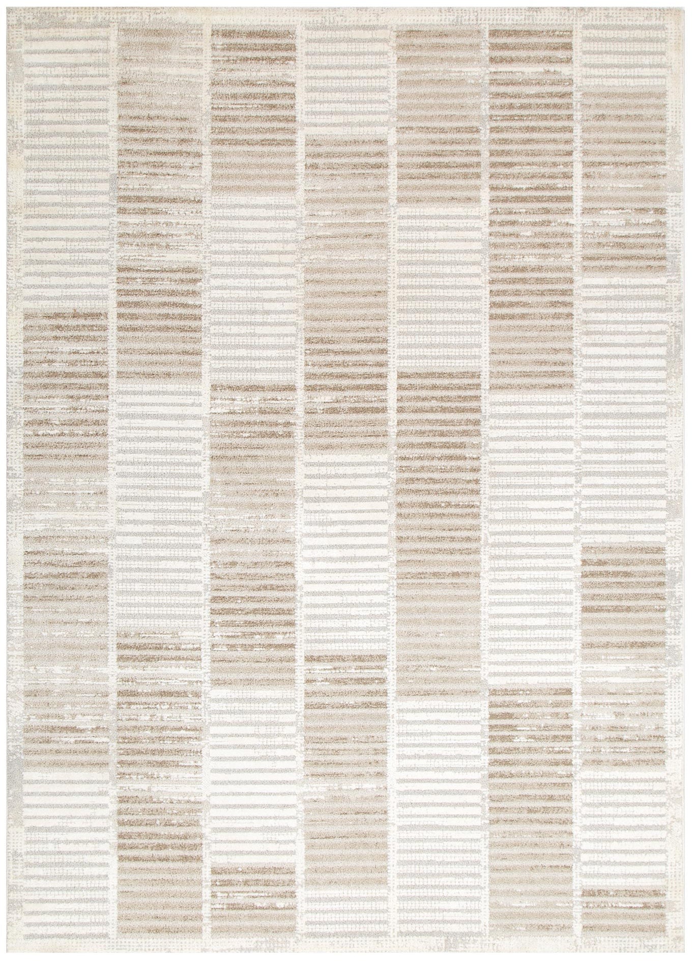 Trend Modern Stripes Grey and Beige Rug - T100 – Brand Ventures Pty Ltd