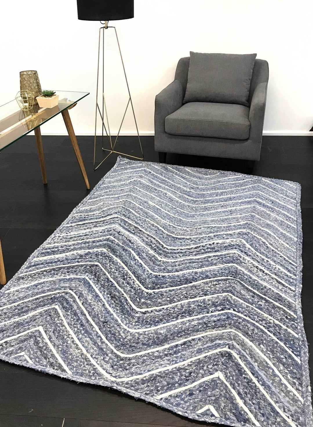 Artisan Blue Chevron Rug – Brand Ventures Pty Ltd