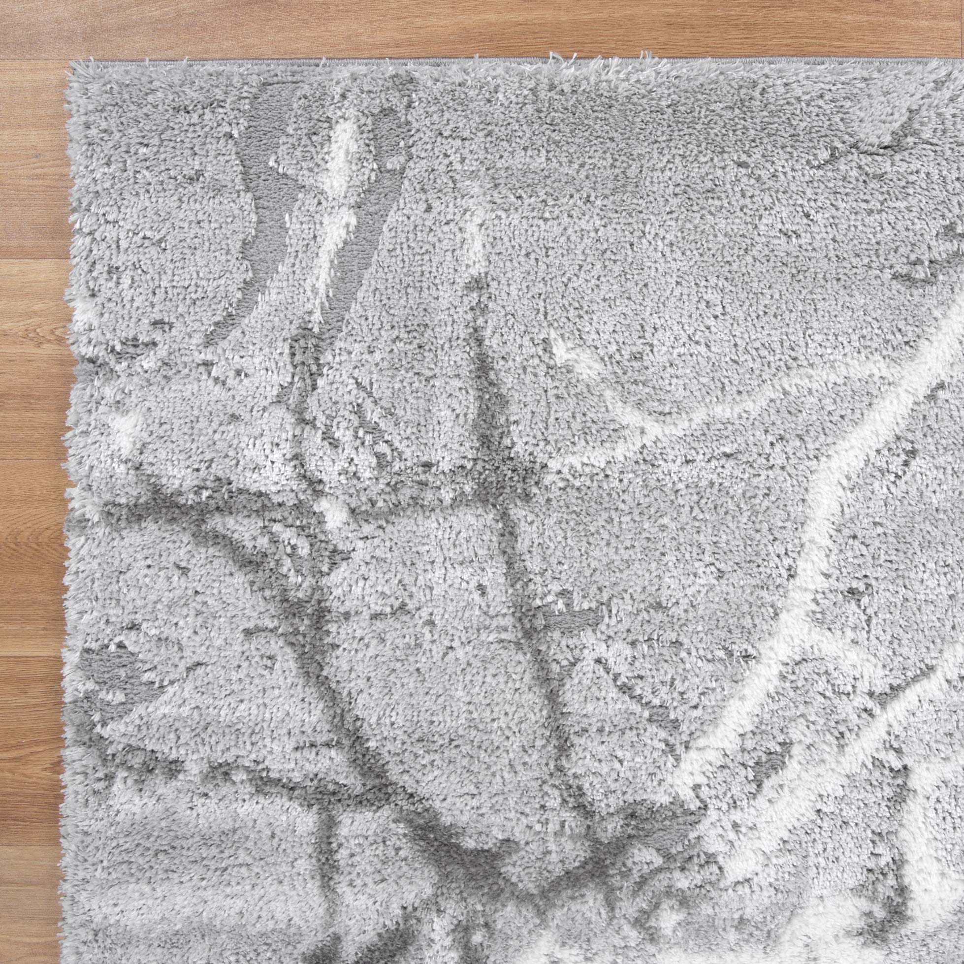 Tender Abstract Silver Shag Rug – Brand Ventures Pty Ltd