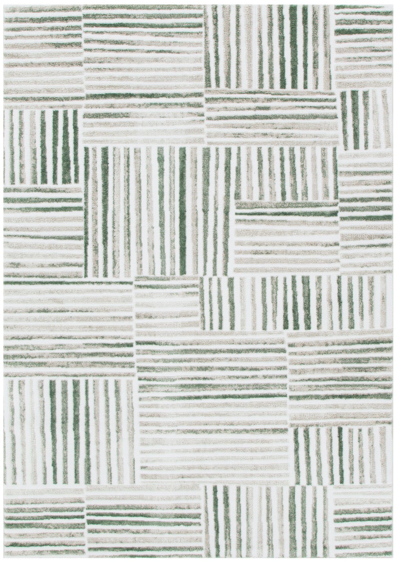 Wellington Geometric Lines Green Rug - W005 – Brand Ventures Pty Ltd