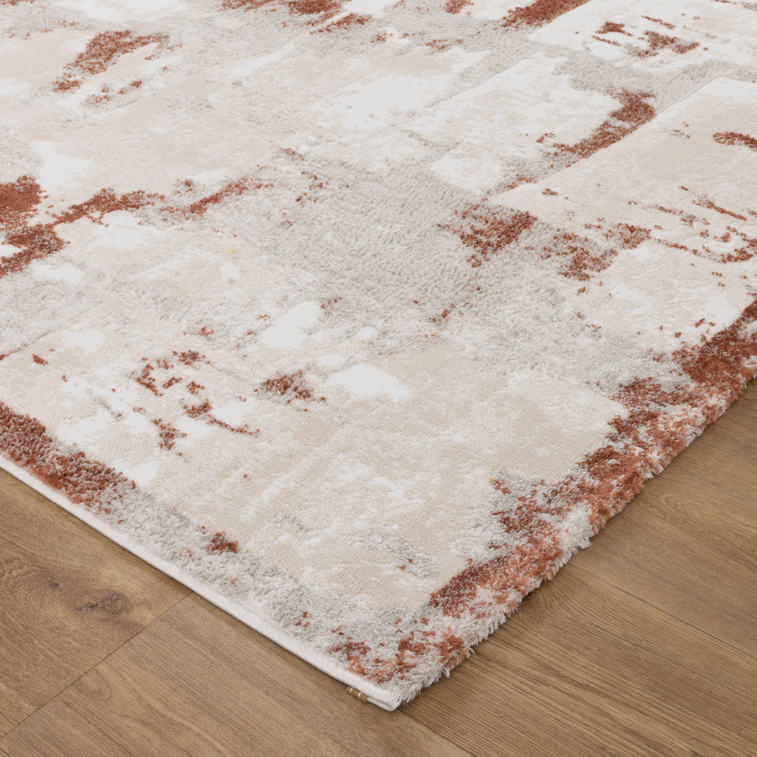 Wellington Abstract Wash Rust Rug - W010 – Brand Ventures Pty Ltd