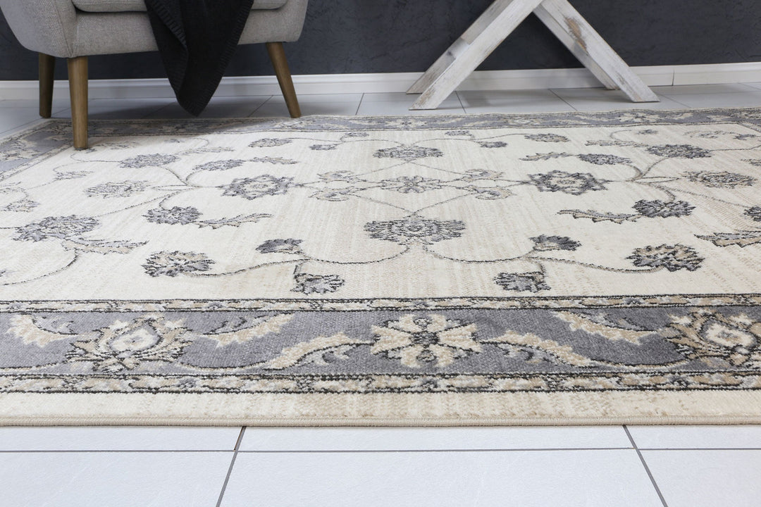 Arya Ziegler Cream Grey Rug - 6024 CREA – Brand Ventures Pty Ltd