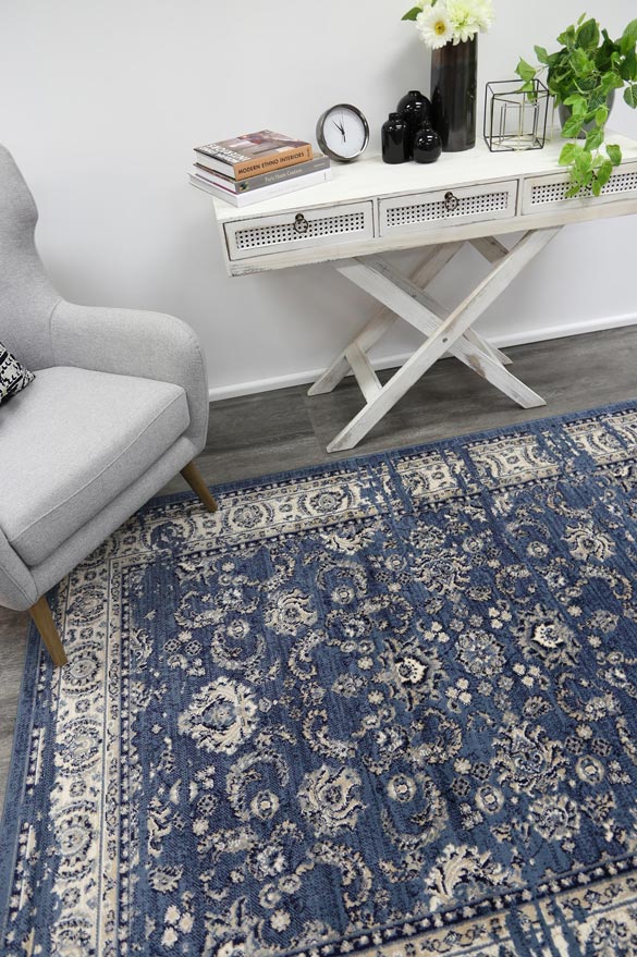Arya Ziegler Distressed Navy Rug - 6408 BLUE – Brand Ventures Pty Ltd