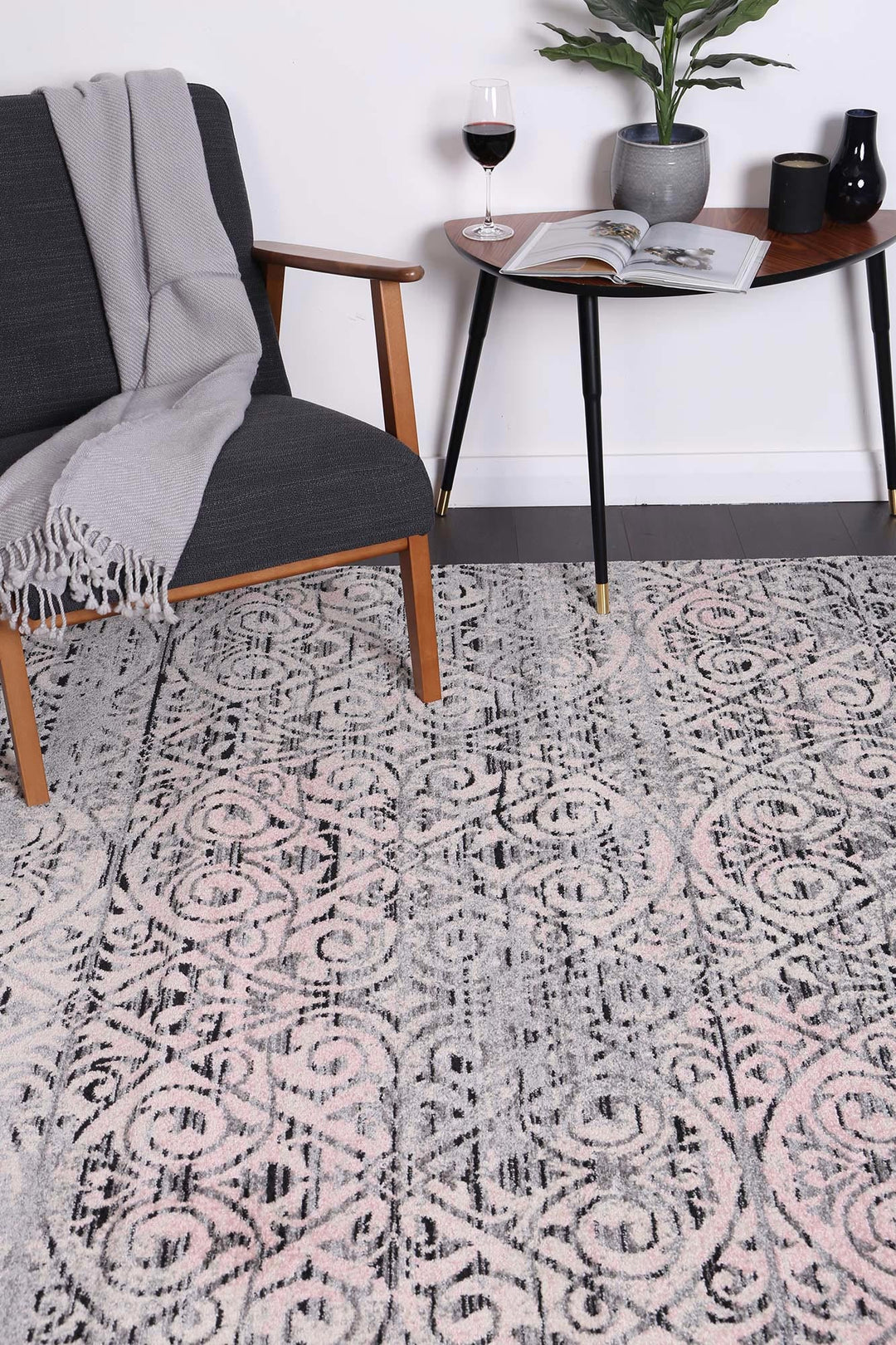 Delicate Katherine Pink & Ash Rug - DEL22 – Brand Ventures Pty Ltd