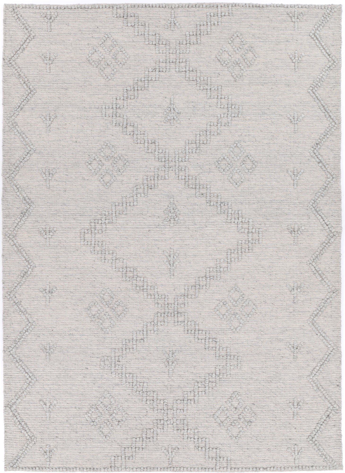Goa Aztec Wool Blend Grey Rug - (No Tassel) - D5GRE – Brand Ventures ...