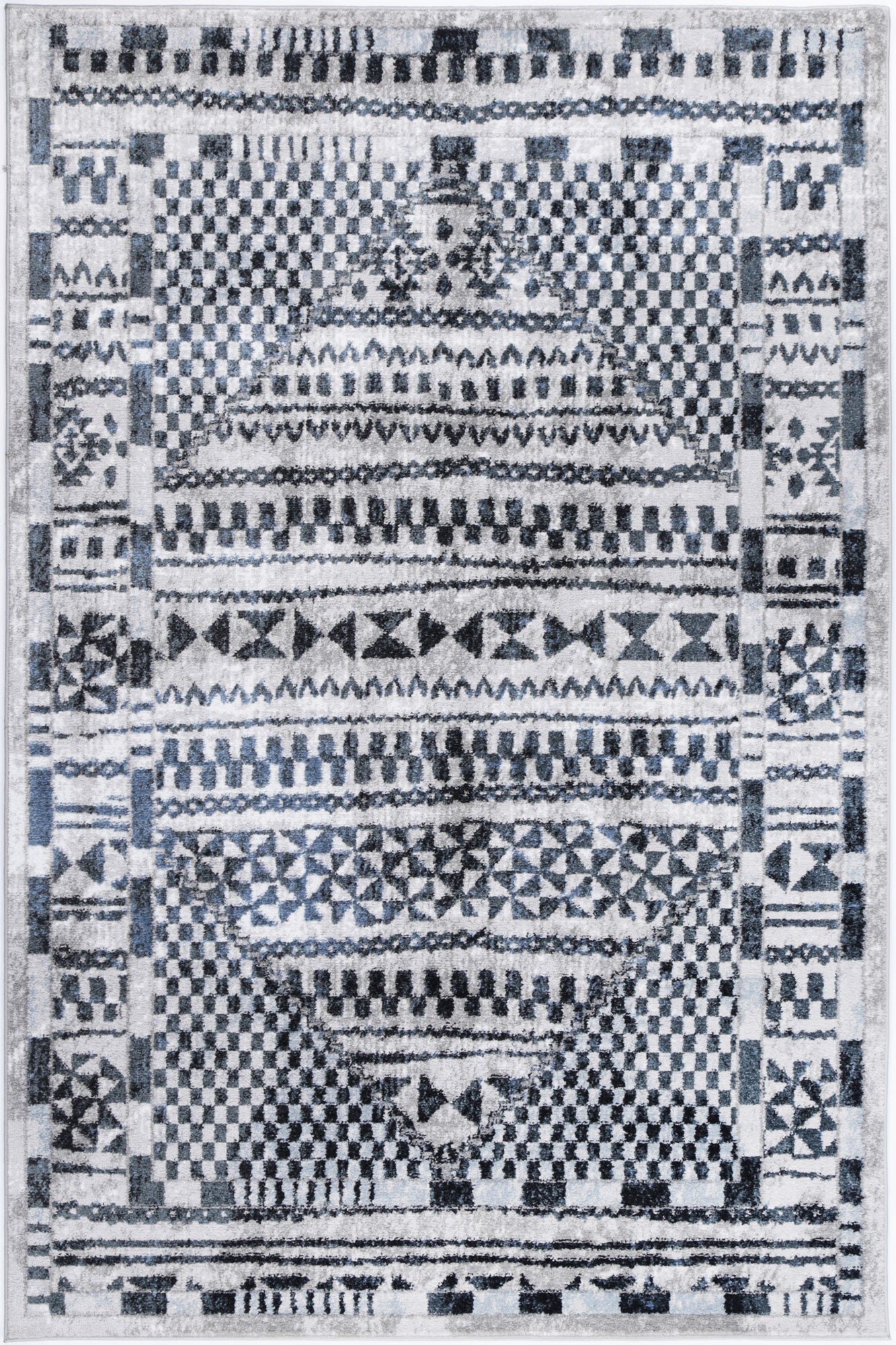 Kimberley Aztec Blue Contemporary Rug - 7BLUE – Brand Ventures Pty Ltd